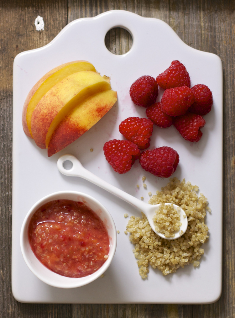Peach Raspberry Quinoa Chunky Puree – Hangrybabies Hangrybabies